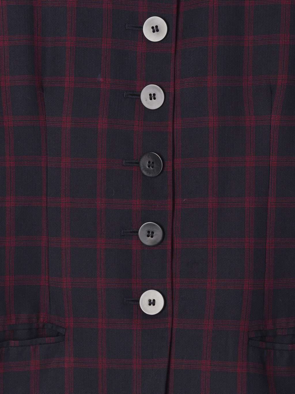 Wool and silk Jaeger jacket with plaid pattern - M | St Cyr Vintage