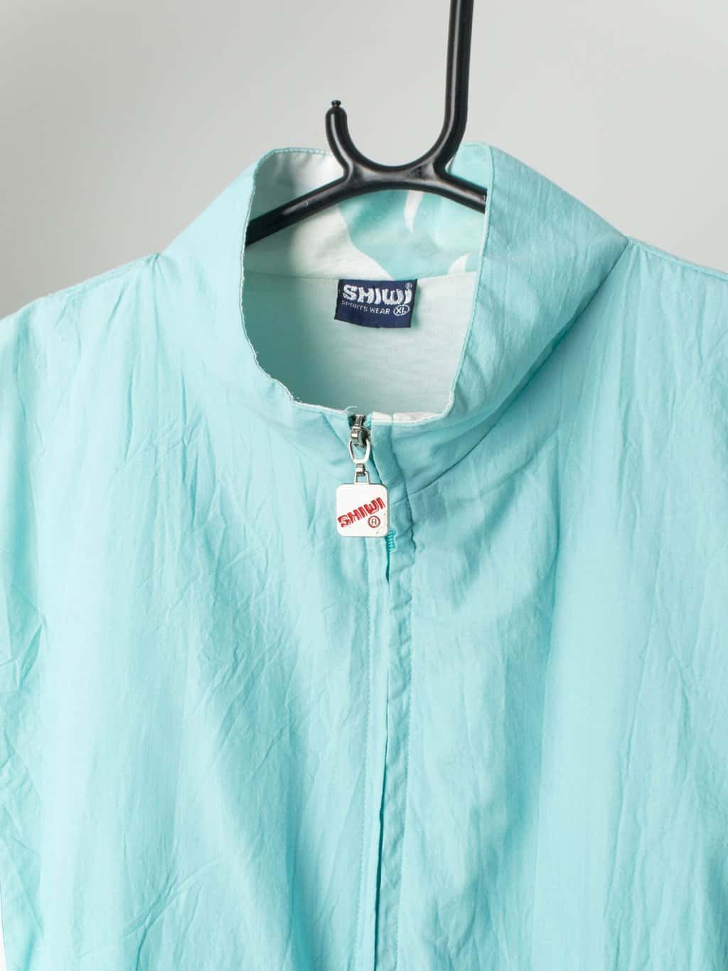 80s vintage shell jacket, blue with Hawaiian floral print- XL | St Cyr ...