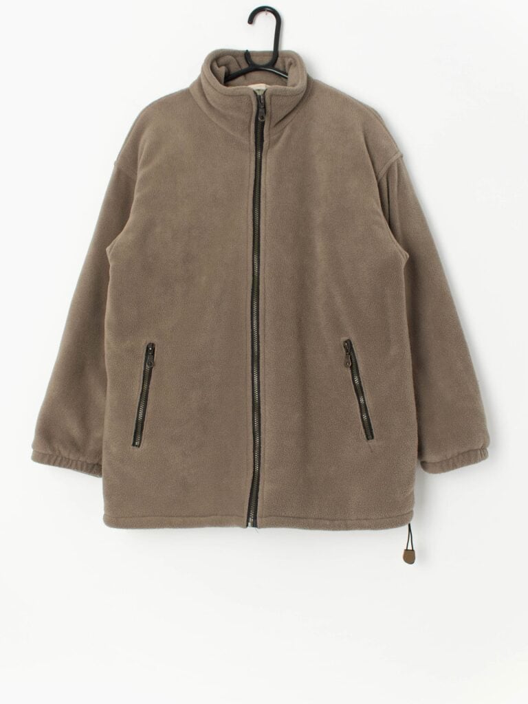 Vintage extra padded fleece in olive green - Medium - St Cyr Vintage