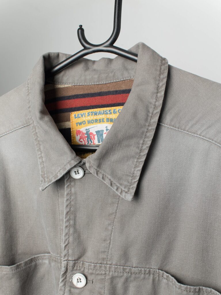 Vintage Levis blanket lined chore jacket in washed grey - Medium / Large | St Cyr Vintage