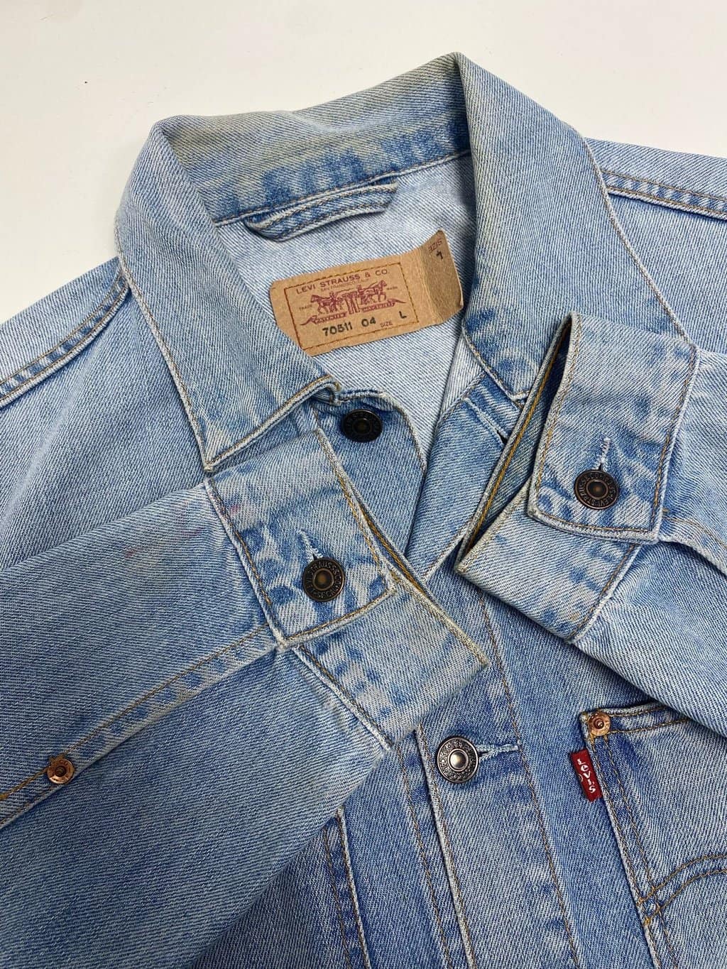 Vintage Levis denim engineer jacket in light blue - M/L | St Cyr Vintage