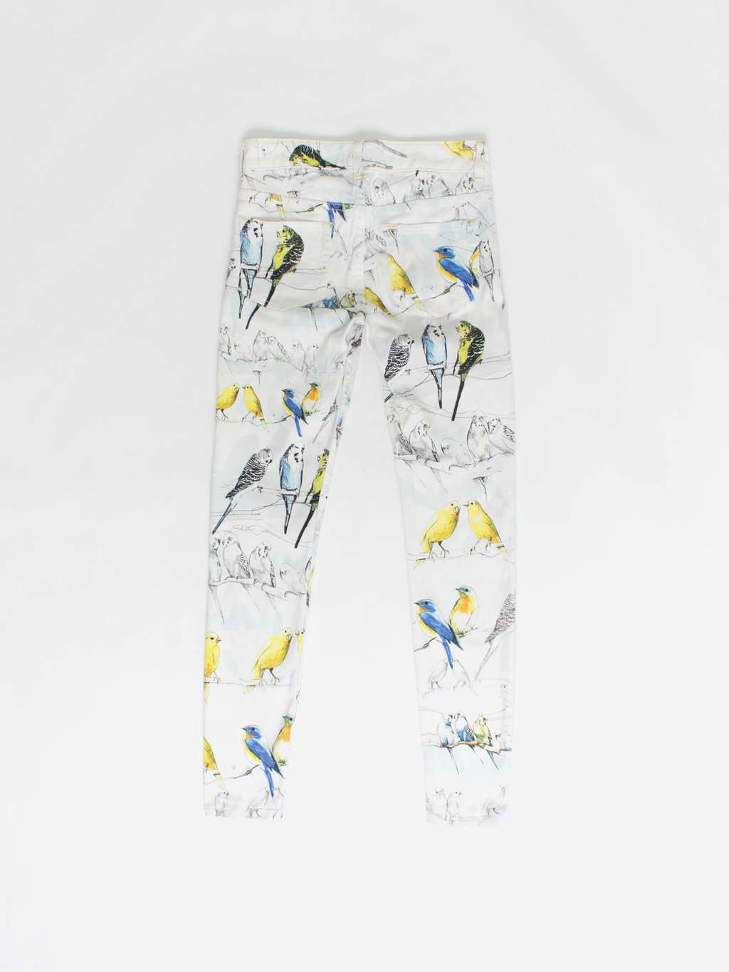 Ted Baker skinny jeans with budgie and canary bird print - Medium | St Cyr Vintage