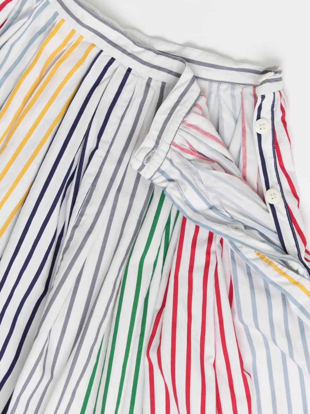 Vintage pleated skirt with multicoloured stripes - Small | St Cyr Vintage