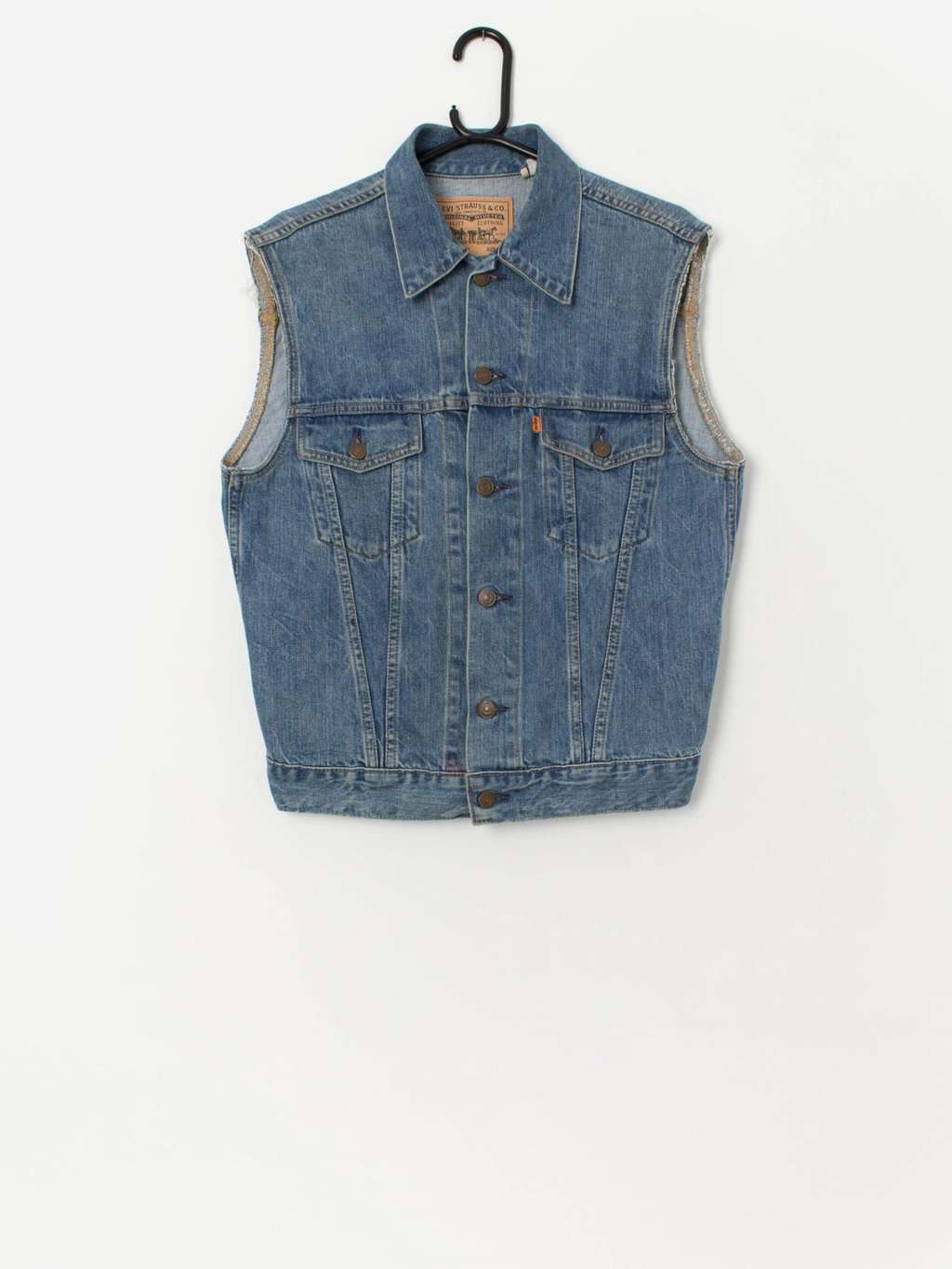 Men's Levis clothing LVC denim vest, orange tab - Medium | St Cyr Vintage