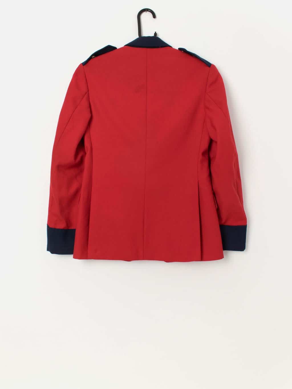 Vintage military style mess jacket in red and navy - Small | St Cyr Vintage