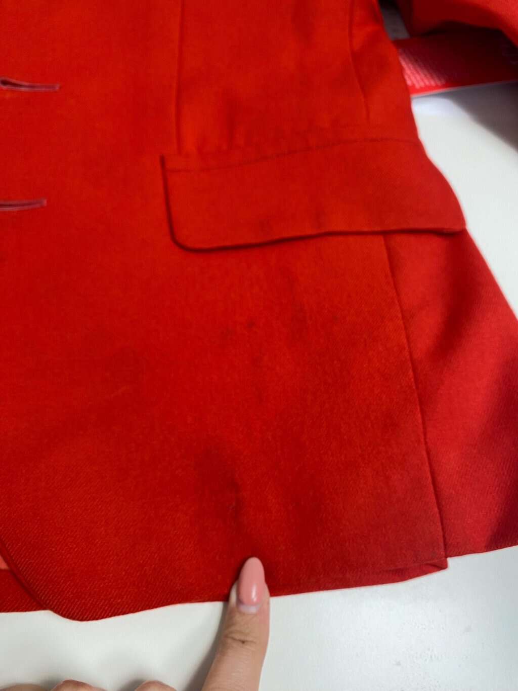 Vintage military style mess jacket in red and navy - Small | St Cyr Vintage