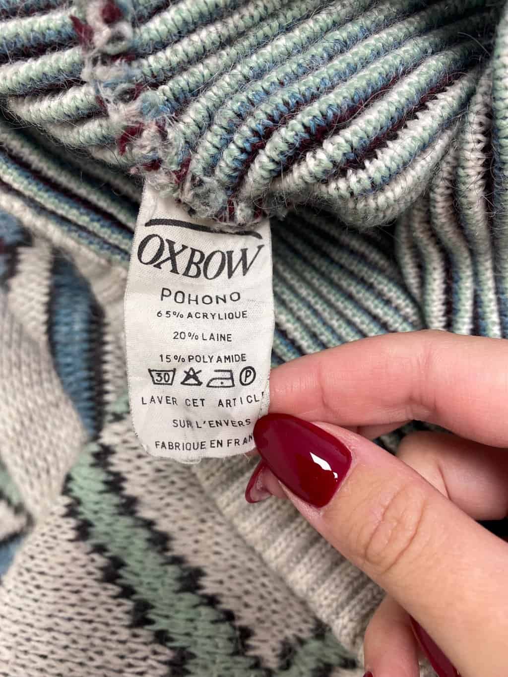 90s vintage Oxbow heavyweight snowboarding jumper made in France ...